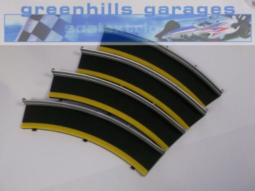 Greenhills Scalextric Sport Track Borders & Barriers Black yellow kerb ...