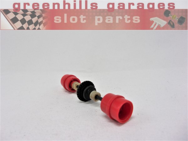 Greenhills Scalextric Team Sally Ferries Rear Axle+Wheels Red- Used ...