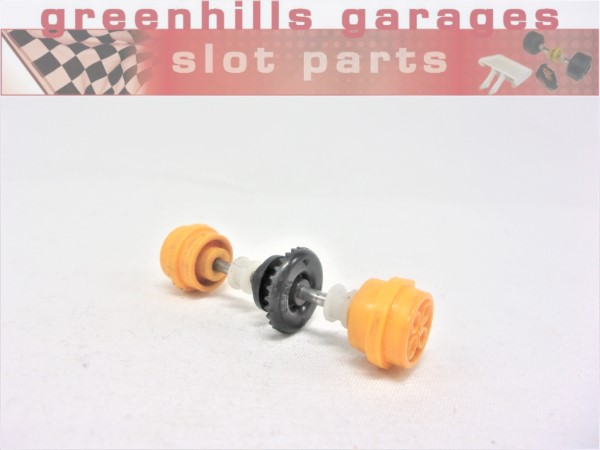 Greenhills Scalextric Ford Escort XR3i Rear Axle+Wheels Yellow-Used ...