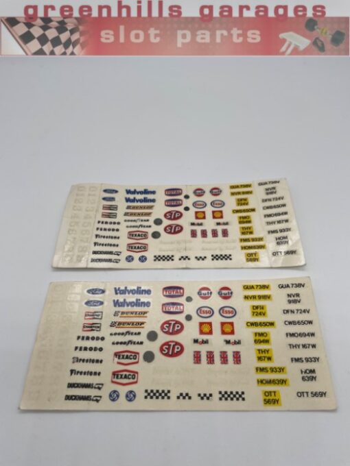 Greenhills Scalextric Mini 1275 Escort XR3i Rover 3500 Decal Sheet x 2 ...