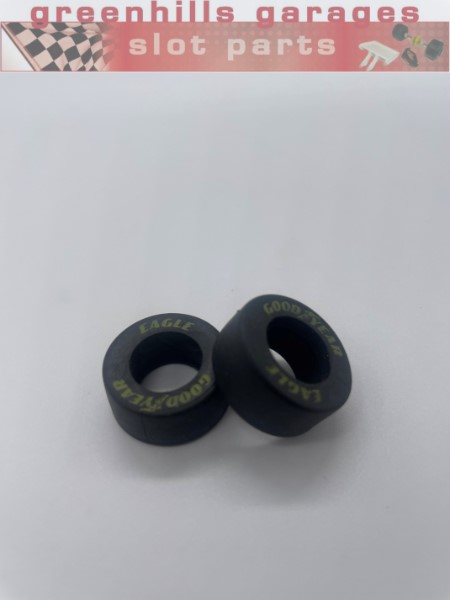 Greenhills Scalextric Goodyear Eagle Front Tyre Pair – Yellow Lettering ...