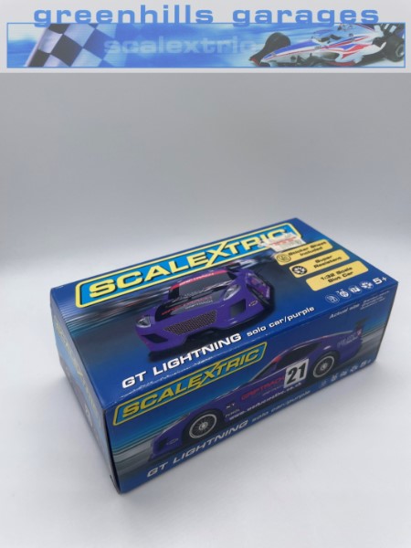 Greenhills Scalextric Box for GT Lightening Solo Car in Purple C3475 ...