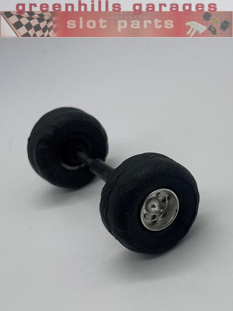 Greenhills Scalextric Datsun 4×4 Truck Front Axle + Wheels + Tyres ...