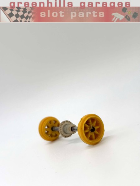 Greenhills Scalextric Formula Junior Rear Axle & Wheels ( Open Hub ...