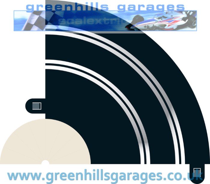 Greenhills Scalextric Sport Track Radius 1 90 degree Curve x 2 C8201 ...